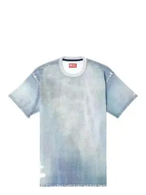 DIESEL D-box Jogg Distressed Denim T-shirt - Blue