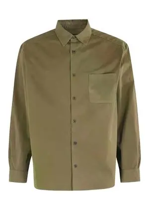 A.p.c. Embroidered-logo Button-down Shirt - Green