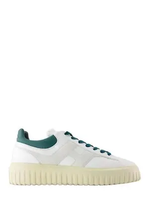 HOGAN H-Stripes Leather Platform Low-Top Sneakers