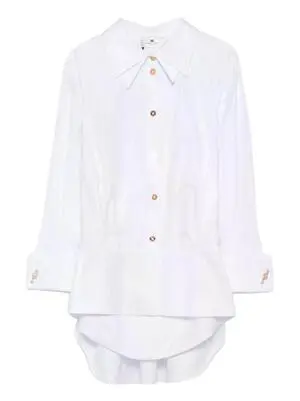 Elisabetta Franchi Embellished-cuff Shirt - White