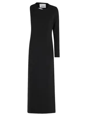 Erika Cavallini One-shoulder Open-back Maxi Dress - Black