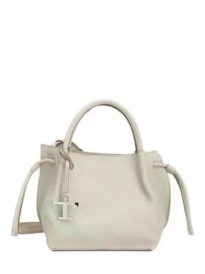 TOD'S Leather Bucket Bag - Neutrals