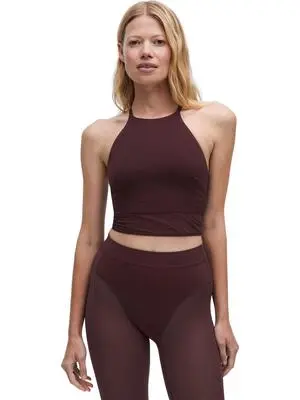 Lululemon Nulu High-neck Mesh-hem Tank Top - Goodnight Plum