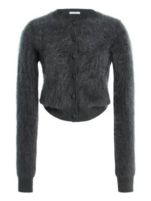 Adam Lippes Brushed Cashmere Cardigan - Grey