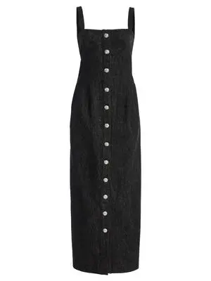 ADAM LIPPES Camille Acid-Washed Denim Dress