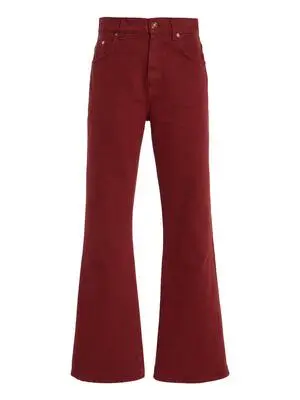 Gabriela Hearst Ezra Cropped Bootcut Jeans - Burgundy