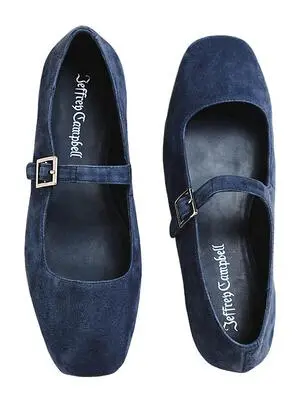 Jeffrey Campbell Elise Mary Janes Blue Suede