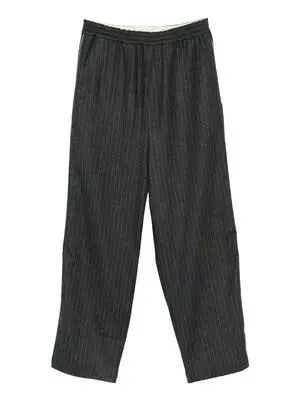 Isabel Benenato Pinstripe Elasticated-waist Trousers - Grey