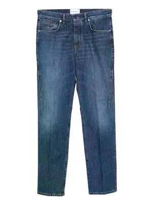 Givenchy Logo-embroidered Straight Leg Jeans - Blue
