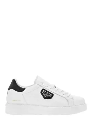 Philipp Plein Logo-plaque Leather Trainers - White