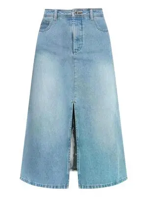 A.p.c. Front-slit Denim Skirt - Blue