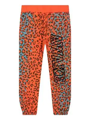 AWAKE NY Leopard-print Drawstring Track Pants - Orange