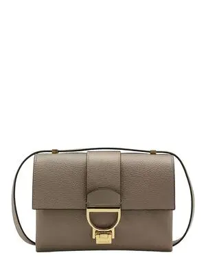 COCCINELLE Arlettis Leather Shoulder Bag With Flap-lock - Brown