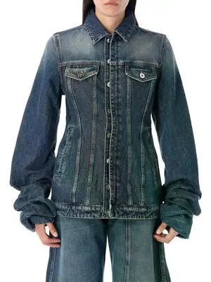 Jean Paul Gaultier Balloon-sleeve Denim Jacket - Blue