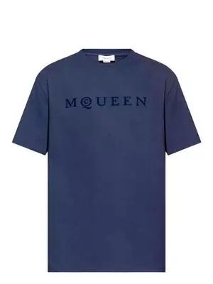 Alexander McQueen Logo-detailed Cotton T-shirt - Blue