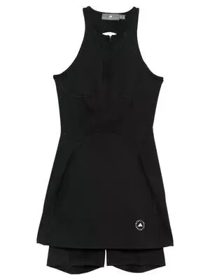 Adidas By Stella McCartney Zip-front Panelled Dress - Black