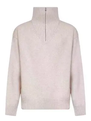 AUTRY Zip-Neck Turtleneck Sweater