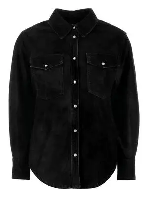 MARANT ETOILE Delcia Flap-pocket Shirt - Black