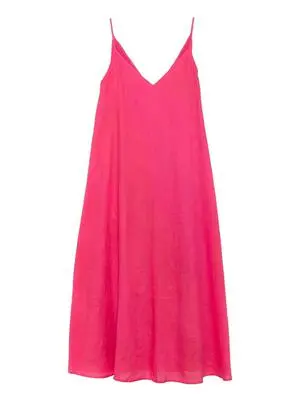 Marc O'polo V-neck Slip Midi Dress - Pink