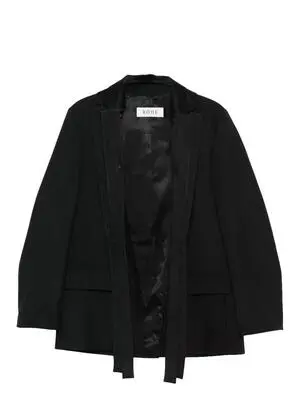 RÓHE Shawl Lapel Wool Jacket - Black