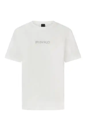 Pinko Embroidered Logo T-shirt - White
