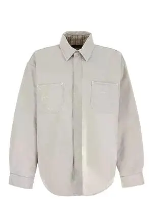 Balenciaga Distressed-pockets Shirt - Grey