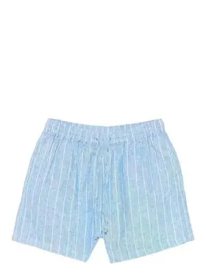 SAMSOE SAMSOE Maren Striped Linen Shorts - Blue
