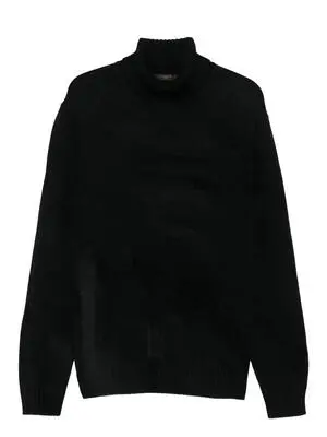ZANONE Turtleneck Wool Sweater - Black