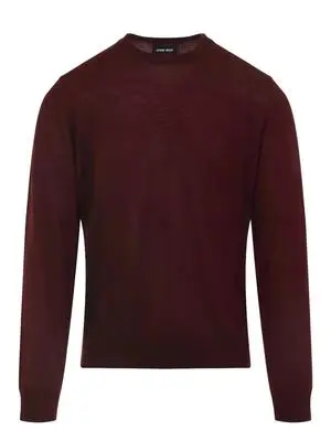 Giorgio Armani Crew-neck Wool Sweater - Red