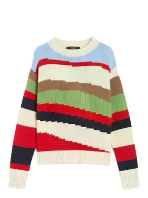 Max Mara Inlaid Cotton Sweater - Neutrals