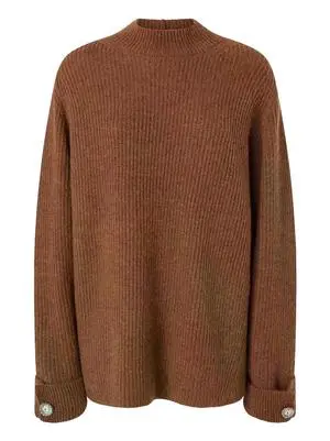 PINKO Ribbed-Cuff Panelled Sweater