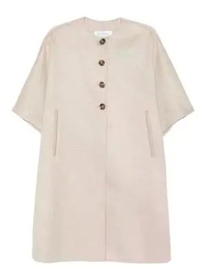 Max Mara Button-fastening Cashmere Cape - Neutrals