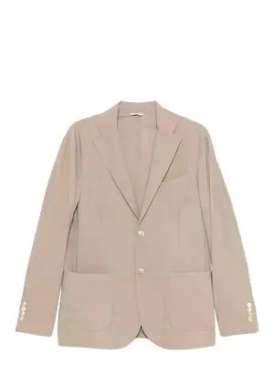CRUNA Patch-pocket Buttoned Blazer - Neutrals