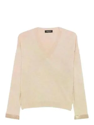 Fabiana Filippi V-neck Sequin-embellished Sweater - Neutrals