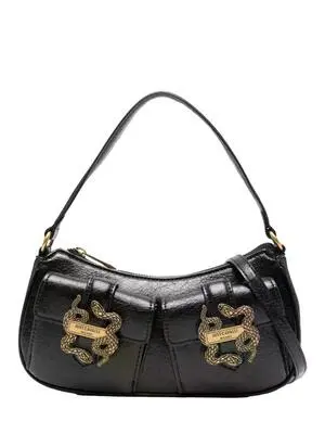 Just Cavalli Snake-buckle Shoulder Bag - Black