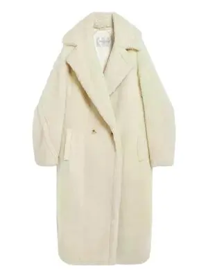 Max Mara Teddy Bear Icon Double-breasted Coat - White