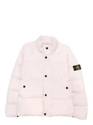 Stone Island Logo-Patch Padded Jacket Pink