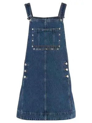 7 For All Mankind Adjustable-strap Denim Dress - Blue