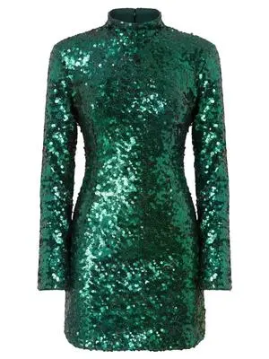 Pinko Sequin-embellished Mini Dress - Green