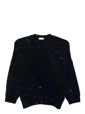 Peserico Sequin-embellished Wool Sweater - Blue
