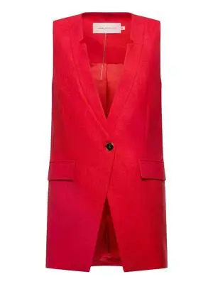 SIMONA CORSELLINI Single-button Vest - Red