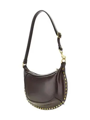 Isabel Marant Oskan Moon Studded Shoulder Bag - Brown