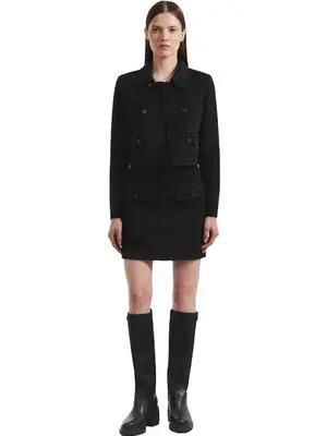 Rudsak Cropped Wool Blazer - Black