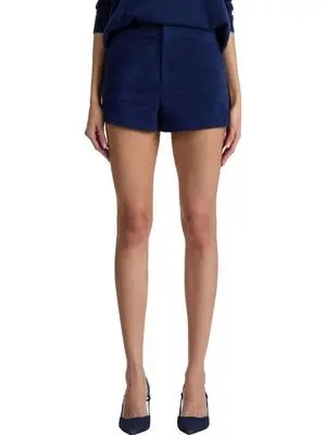 Alice + Olivia Cady Suede Short - Navy