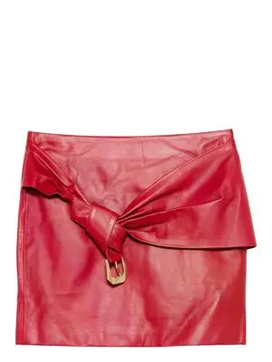 Versace Cupro Skirt - Red