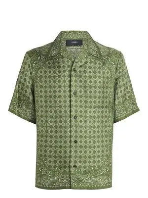 Amiri Silk Bandana Print Shirt - Green