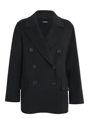 Max Mara Wool Double-breasted Jacket - Black