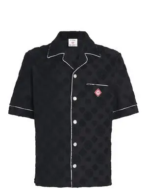 Casablanca Towelling Monogram Shirt - Black