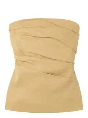Tove Izel Linen Bandeau Top - Neutrals