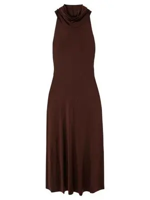VICTORIA BECKHAM Hooded Stretch-Jersey Midi Dress